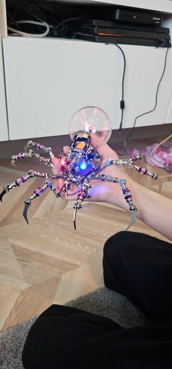 3D Metal Puzzle Plasma Spider With Plasma Lamp — Mostarle