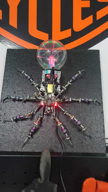 3D Metal Puzzle Plasma Spider With Plasma Lamp — Mostarle